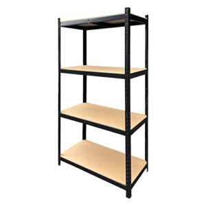 Garage Storage Shelves Heavy Duty Garage Shelving, Adjustable Metal Shelves for Storage, 4-Tier Metal Heavy Duty Shelving ,Multipurpose Storage Shelving Rack,63" Hx32 Wx16 D (Black)