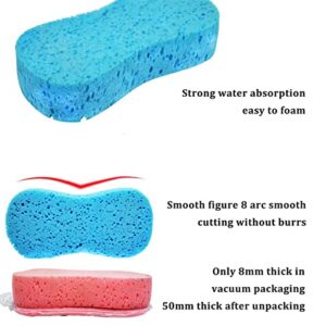 Car Sponge Washing Large Fam Sponges for Cleaning Brush, Big 10 Pcs High Foam Cleaning Washing Sponge Pad for Car for Kitchen, Microfiber, Household Cleaning (Random 10-Color Mix)