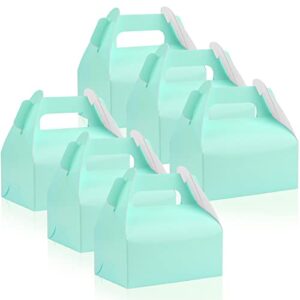 30 pcs gable treat boxes, small goodie boxes red party favor boxes cardboard kraft paper gift box dessert candy cookie boxes for birthday baby shower mothers day party favors, 4.5 x 3.1 x 5.1" (blue)