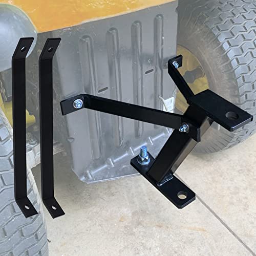 COATTOA Trailer Hitch, Tow Hitch for Lawn Mower, Tractor Towing Hitch with 2 Pairs of Mounting Bars, Trailer Hitch Receiver, Tine Tow Dethatcher Trailer Hitches(Solid Iron Construction)