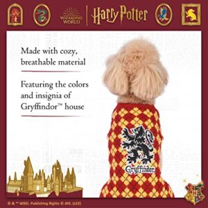 Harry Potter: Gryffindor Pet Sweater - Size Small | Harry Potter Costumes for Dogs| Harry Potter Dog Apparel & Accessories for Hogwarts Houses, Gryffindor,Red