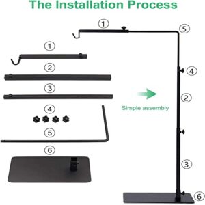 SZDADJY Reptile Lamp Stand for Habitat Cage, Landing Lamp Holder Bracket with Base, Support for Reptile Terrarium Light Stand (Medium-Sized)