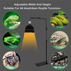 SZDADJY Reptile Lamp Stand for Habitat Cage, Landing Lamp Holder Bracket with Base, Support for Reptile Terrarium Light Stand (Medium-Sized)