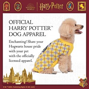 Harry Potter: Hufflepuff Pet Sweater - Size Small | Harry Potter Costumes for Dogs| Harry Potter Dog Apparel & Accessories for Hogwarts Houses, Hufflepuff Yellow