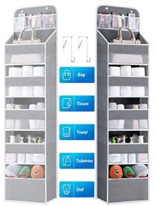 over the door organizer storage - 6 shelf hanging storage door organizer with 8 large capacity pockets,anti tilt behind door organizer for pantry,nursery,bathroom,bedroom,kitchen,dorm,camper,1 pack