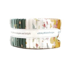 citrus & mint designs emma rolie polie 40 2.5-inch strips jelly roll riley blake designs rp-12210-40