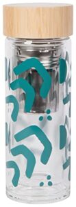 danica studio echo sustain double walled glass tea infuser boittle 12 oz