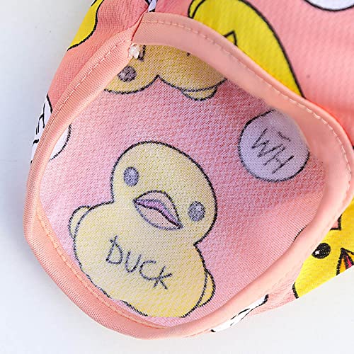 Little Yellow Duck Cartoon Backpack Pet Clothes Dog Cat Supplies Spring Summer Autumn Winter Suit Clothes Pet Clothes Hangers for Closet (Pink, XS)