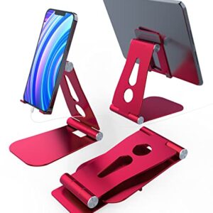 ANTERK Tablet Stand Adjustable, Desktop Stand Holder Dock Compatible with Tablet Such as iPad Pro 9.7, Tab (4-13"), 12.9 Air Mini 4 3 2, Red