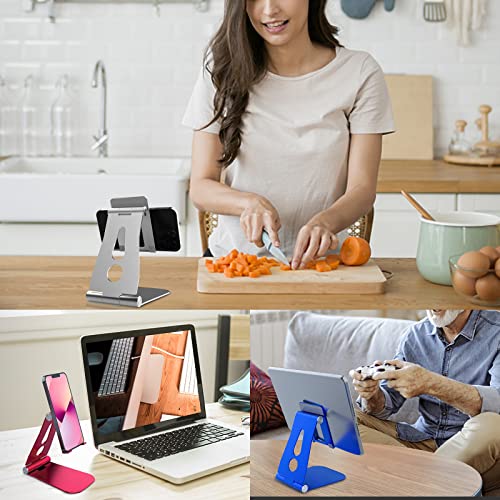 ANTERK Tablet Stand Adjustable, Desktop Stand Holder Dock Compatible with Tablet Such as iPad Pro 9.7, Tab (4-13"), 12.9 Air Mini 4 3 2, Red