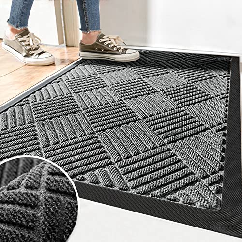 Ledordor Front Door Mats, Welcome Mats with Rubber Backing, Easy Clean Patio Entrance Mat, All Weather Entry and Back Yard Door Mat, Indoor and Outdoor Safe 17.5" * 29"