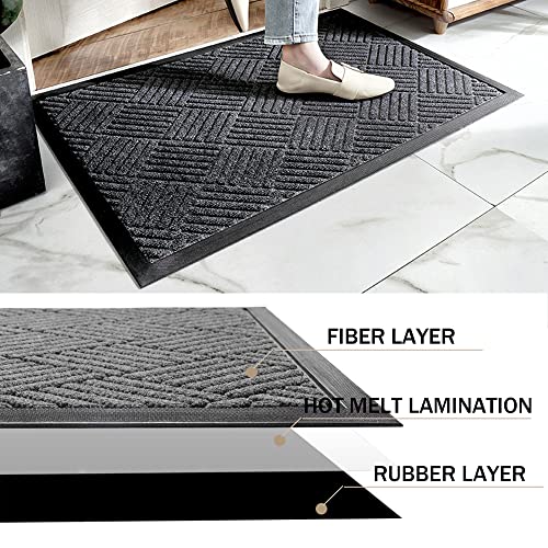 Ledordor Front Door Mats, Welcome Mats with Rubber Backing, Easy Clean Patio Entrance Mat, All Weather Entry and Back Yard Door Mat, Indoor and Outdoor Safe 17.5" * 29"