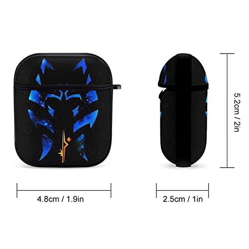 Ahsoka Tano Fulcrum Easy to Install and Remove Bluetooth Earphone Case with Hook for Airpods 1 and Airpods 2, Dust Proof, Drop Proof, Scratch Proof. Not Easy to Fall Off