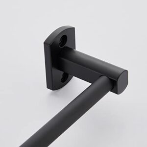 Dancrul Black Towel Bar, Hand Towel Rack for Bathroom Wall Mounted Towel Hanger, Kitchen Bath Towel Holder, Toilet Towel Rod, 16 Inch