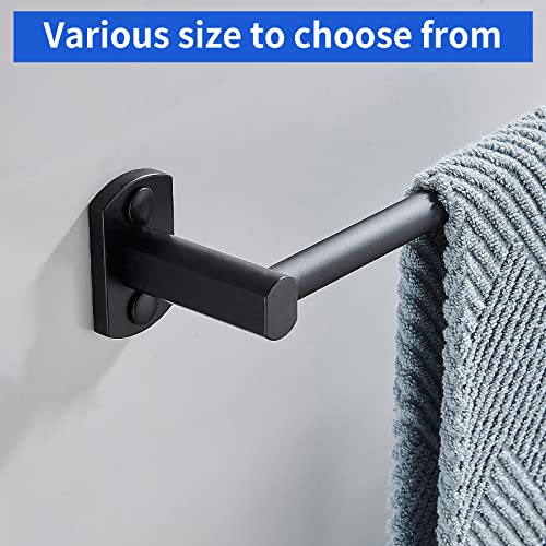 Dancrul Black Towel Bar, Hand Towel Rack for Bathroom Wall Mounted Towel Hanger, Kitchen Bath Towel Holder, Toilet Towel Rod, 16 Inch