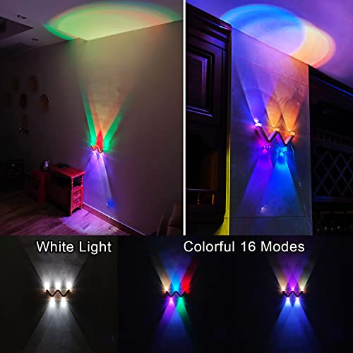 ACNCTOP Night Light Projector,Led Projector Kids Bedroom Lights Wall Sconces RGB and White Lamp Perfect for Aesthetic Room Decor in Your Home