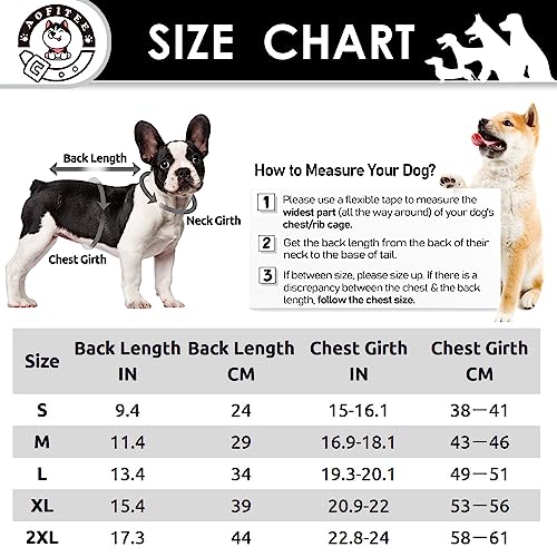 AOFITEE Dog Coat, Waterproof Dog Jacket for Winter, Warm Fullbody Dog Snowsuit, Zip Up Fleece Dog Vest, Cold Weather Dog Coats with Reflective Stripes, Outdoor Windproof Dog Apparel for Small Dogs