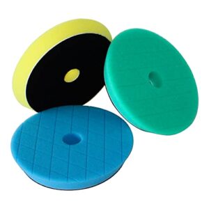 5”/6" buffing pad, green, yellow and blue polishing pad kit (6")