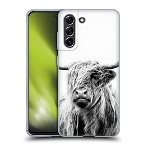 head case designs officially licensed dorit fuhg portrait of a highland cow travel stories soft gel case compatible with samsung galaxy s21 fe 5g