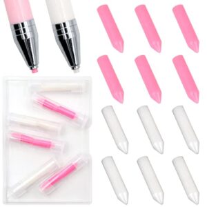 zynery 12 pcs diamond painting wax, diamond painting pen replacement wax glue, 5d diamond art pen clay accessories, wax tip for diamond painting pens diy craft painting