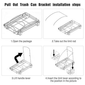 Farafox Pull Out Trash Can Under Cabinet - Adjustable Trash Can Slider for Kitchen Cabinet, Kitchen Trash Can Under Cabinet Trash for Home Base Kitchen Cabinet(Only Trash Can Slide)