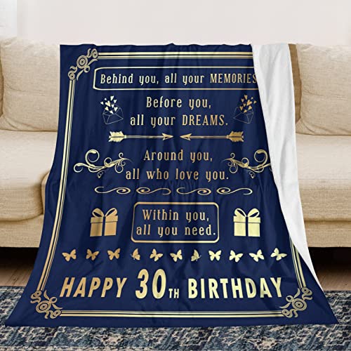 Happy 1992 30th Birthday Gifts Blanket for Women,30th Birthday Gifts for Women 60"x50",30th Birthday Gift Idea for Wife Sister Friends,30th Birthday Decorations Throw Blanket,Unique 30th Birthday Gift