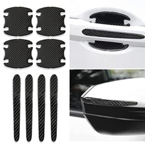 carbon fiber car door handle stickers protector, door side paint protection, door handle scratch-resistant carbon fiber protective film, universal car accessories for all cars