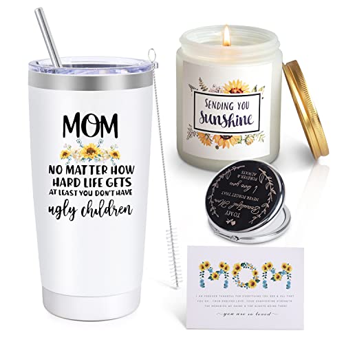 Mothers Day Gifts,20 OZ Insulated Tumbler For Mom From Daughter Son,Funny Presents for Mother In Law,Birthday Gift For Step Mom,Bonus Mom,New Mom,Elderly Women,Christmas Valentines Gifts for Mom