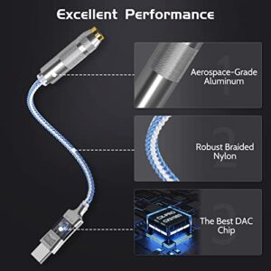 USB C to 3.5mm Audio Adapter [♪Hi-Res Lossless Music♪] CX Pro USB C Headphone Adapter 32bit 384KHz CX31993 DAC Chip Headphone Amp HiFi Headphone Jack Adapter USB C to Headphone Jack for Type C Devices