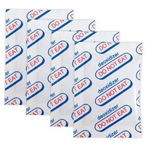 oxygen absorbers for food storage 300cc, 100 packets o2 absorbers food grade oxygen absorbers for mylar bags, canning, harvest right freeze dryer, dehydrated and long term food storage & survival