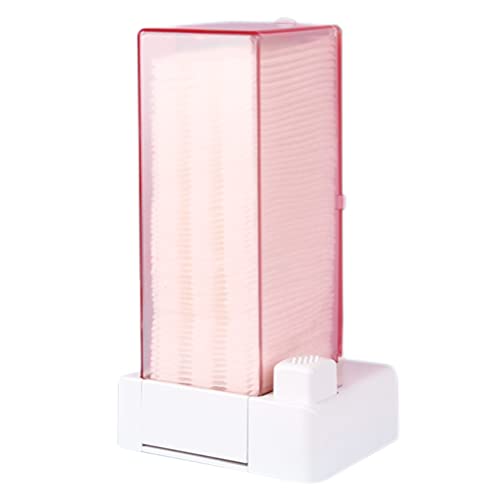 KLEOAD Automatic Cotton Pad Dispenser, Press Out Makeup Cotton Square Holder Dispenser Vanity Makeup Cotton Pads Organizer, Cosmetic Cotton Pad Organizer, Automatic Cotton Pad Holder