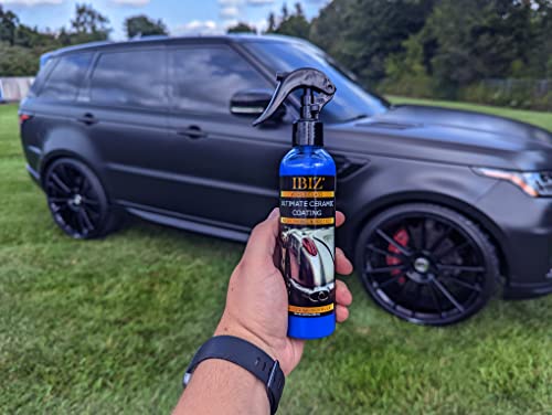 IBIZ Ultimate Ceramic Coating Car Wax - Spray Wax Paint Sealant - SiO2 Advanced Technology For Unparalleled Shine & Protection