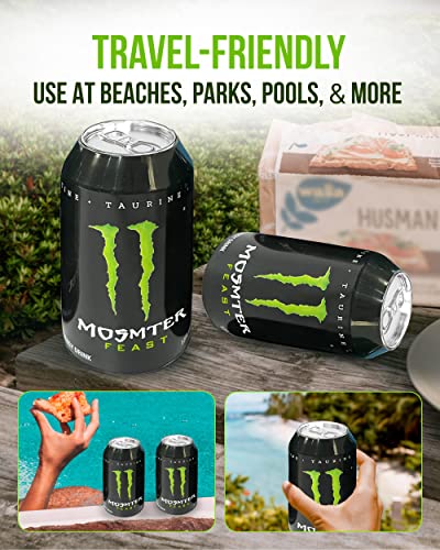 Skywin Silicone Can Sleeve (3 Pack) - Can Cover can Hides Can by Disguising it as a Can of Soda (Momster 3pk 12oz)