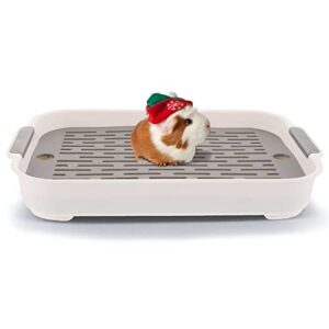 kathson rabbit litter box guinea pig training litter box pet toilet potty tray small animals small corner litter pan for bunny hamster ferret chinchilla hedgehog（writer）