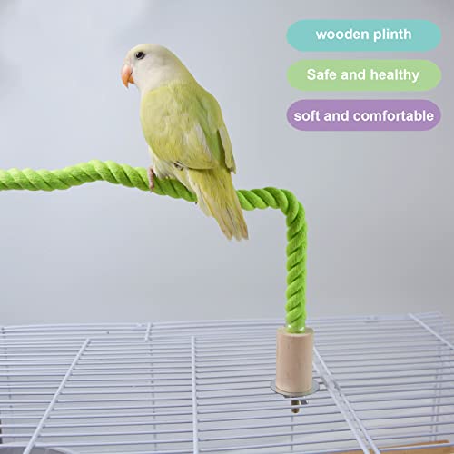 qumHmup Parrot Bird Perch,Bird Hemp Rope Perch,Parrot Grinding Perches Cage Play Stands, Birdcage Accessories Rope Toys.