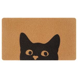 uini door mat outdoor indoor welcome mats, cute cat front doormat, non slip durable entrance rugs for front door, inside outside entry, porch, resist dirt, 17" x 30", easy to clean