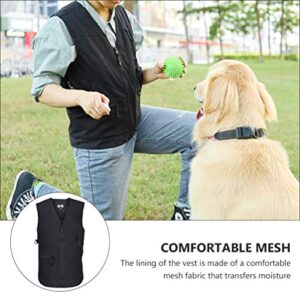 ULTECHNOVO Dog Handler Training Vest, Multi Pockets Dog Trainer Vest, Training Pet Jacket for Men Women (Size M)