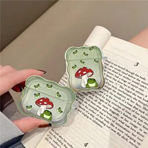 LALAPOPO Compatible with Airpods Case Frog, Cute Case with Keychain for Women Girls Clear Thin Soft Silicone Kawaii Cartoon Protective Cover for AirPods 2&1 Charging Case