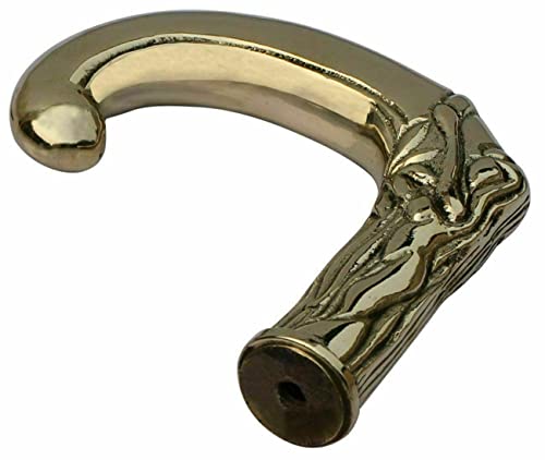 R S E Solid Brass Handle Trunk Beautiful Handle Cane for Wooden Walking Stick Shaft