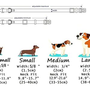 Mihqy Dog Collar with Bohemia Floral Tribal Geometric Patterns - Soft Ethnic Style Collar Adjustable for Small Medium Large Dogs(Floral Pink,M)