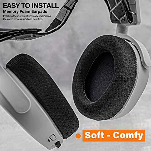 Arctis Cooling Gel Ear Cushions - Compatible with Arctis 7/5/3/1, Arctis Pro, Arctis 7X / 9X Headphones I Cooling Gel Memory Foam Earpads I Black