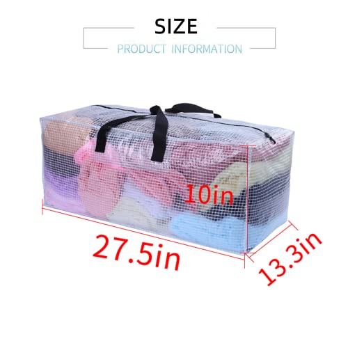 KPSON 4 Pack Heavy Duty Extra Large Clear Storage Bag, Moving Bag, Clothes Organizer, for Blanket, Comforter, Bedroom Closet, Dorm Room Essentials, Moving Supplies, Storage Tote (4 Pack)