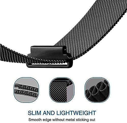 OTOPO Galaxy Watch 4/6 Classic Bands 47mm 46mm 43mm 42mm, Watch 6/5/4 Band 44mm 40mm,Watch 5 Pro Bands, 20mm Metal Mesh Stainless Steel Replacement Strap Bands for Men Women Black