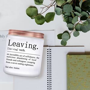 Funny Going Away Gift for Coworker- Farewell Gifts for Coworker, Leaving Definition Candle for Him or Her, Naughty New Job Gifts for Women, Lavender Scented Candles