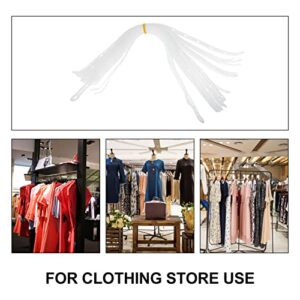 Zerodeko 20Pcs Plastic Display Hanger Strips Coordinate Plastic Clip Strip Displays Stable Hanger Connector Clothes Hanger Connector Hooks Outfit Hangers Extender Linking Hook Clips