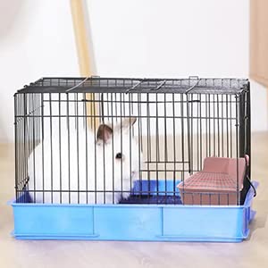 MUYG 11Pcs Rabbit Litter Box Toilet,Bunny Corner Litter Bedding Plastic Square Grate Guinea Pig Bunny Ferret Hamster Hedgehog, Potty Trainer Bedding Box for Guinea Pig Ferret Hamster Hedgehog (Pink)