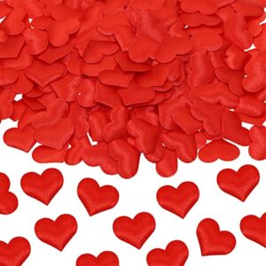 onlykxy 200pcs sponge confetti decor flower confetti heart shape petals confetti table wedding decoration glitter confetti for wedding party valentine's day scatter ponge petal confetti (red)