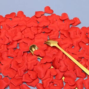 ONLYKXY 200Pcs Sponge Confetti Decor Flower Confetti Heart Shape Petals Confetti Table Wedding Decoration Glitter Confetti for Wedding Party Valentine's Day Scatter Ponge Petal Confetti (Red)