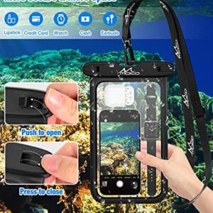 MoKo Large Waterproof Phone Pouch, 9.45 * 6.1 Inch Waterproof Phone Holder Dry Bag for iPhone 13/13 Pro Max/iPhone 12/12 Pro Max/11 Pro Max, X/Xr/Xs Max/SE 3, Black