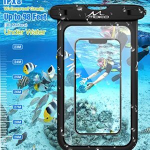 MoKo Large Waterproof Phone Pouch, 9.45 * 6.1 Inch Waterproof Phone Holder Dry Bag for iPhone 13/13 Pro Max/iPhone 12/12 Pro Max/11 Pro Max, X/Xr/Xs Max/SE 3, Black